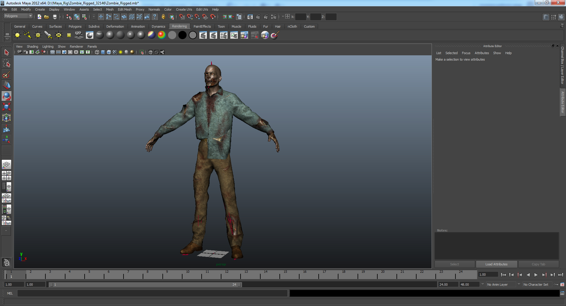 ma zombie rigged