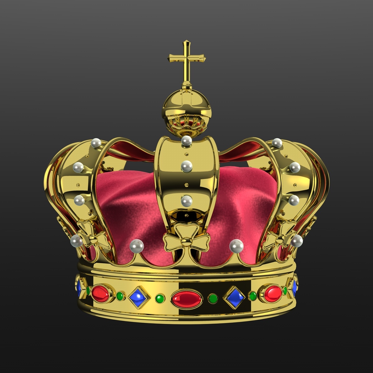 dutch royal crown 3d model
