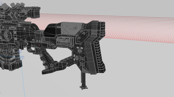 gauss rifle 3d model