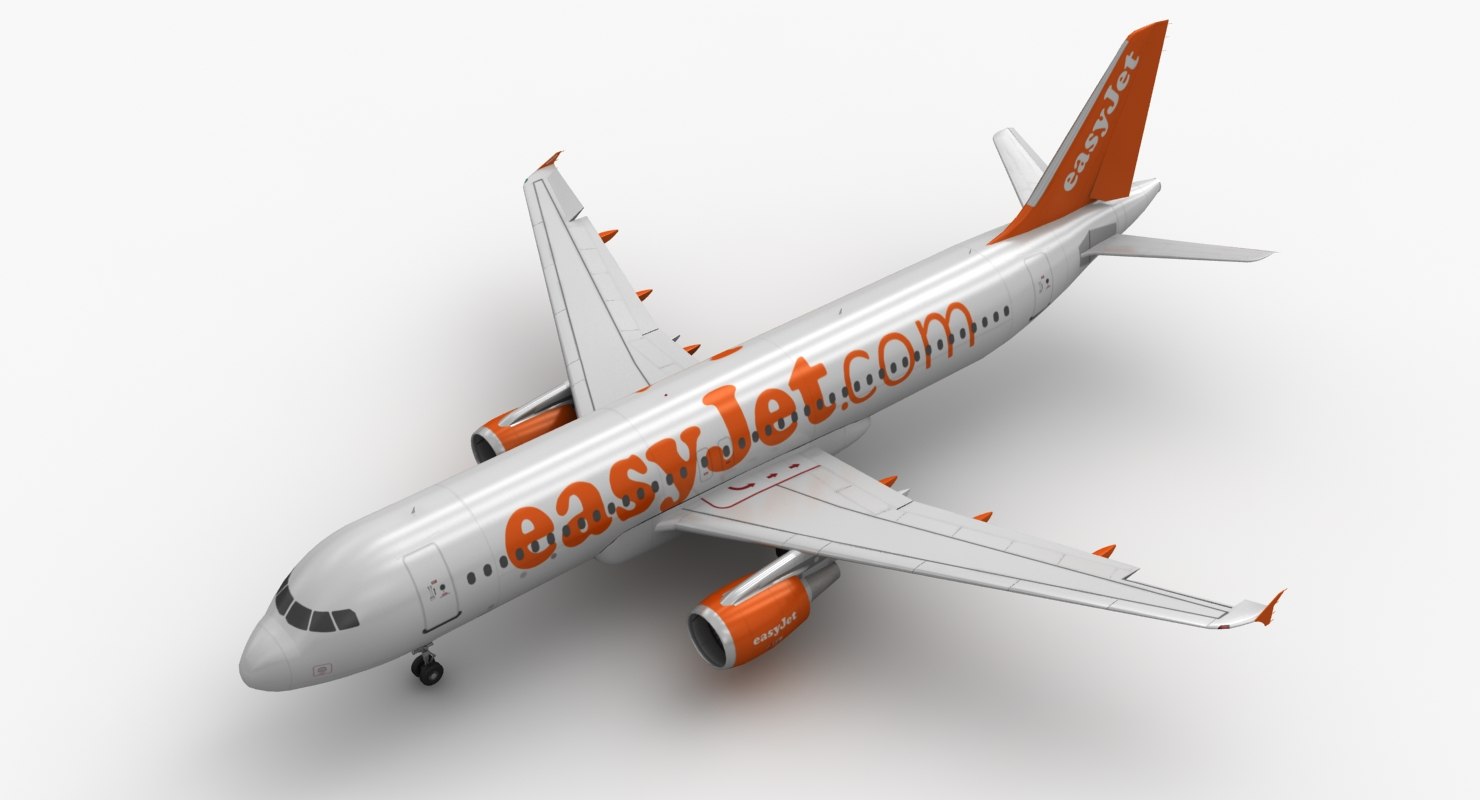 airbus a320 easyjet animation 3d model