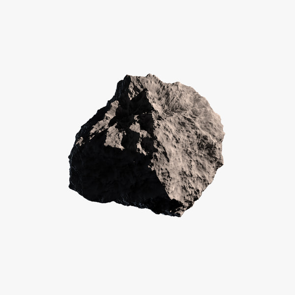 3d model visuals asteroid rock