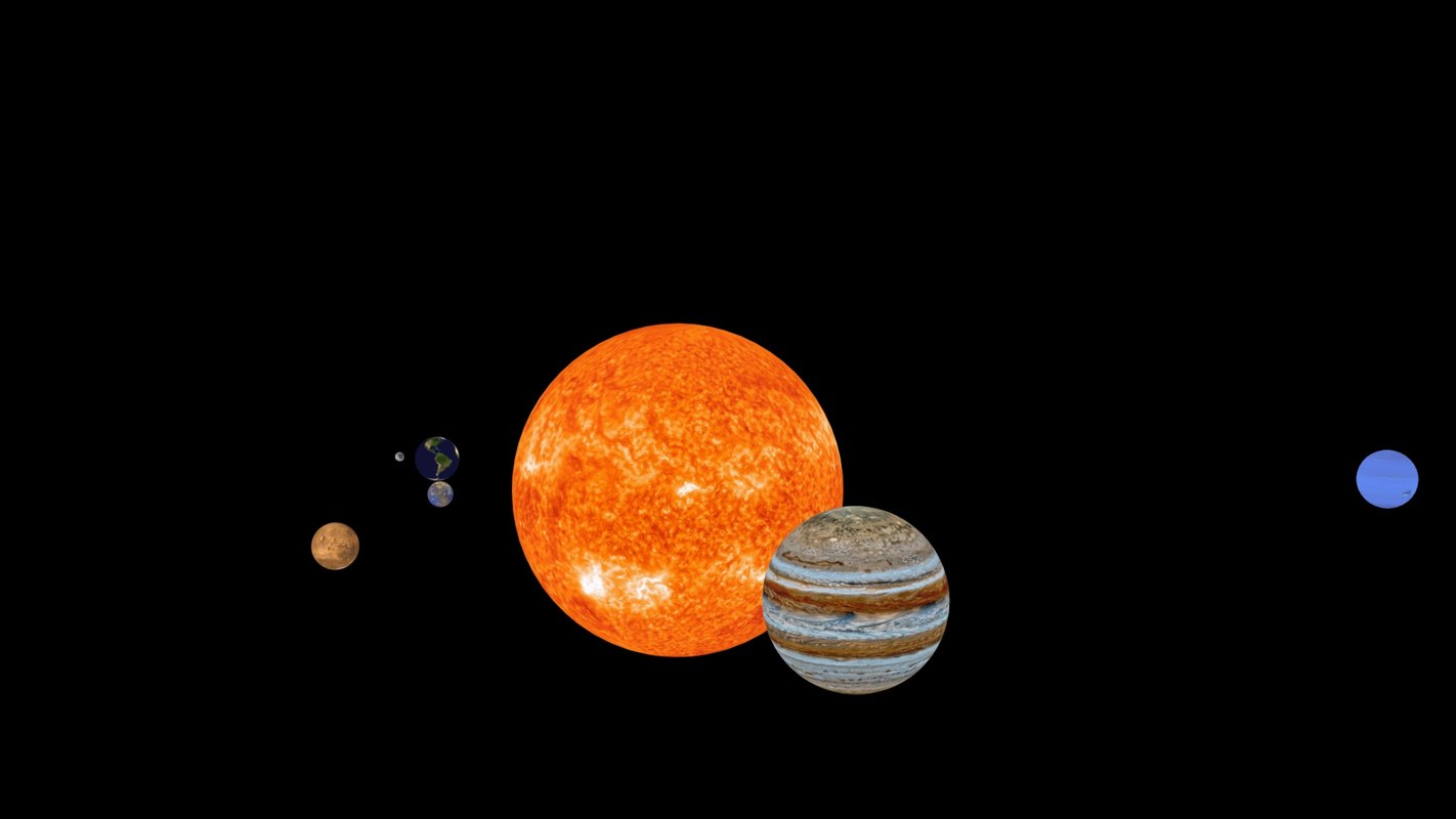 3d solar planets model