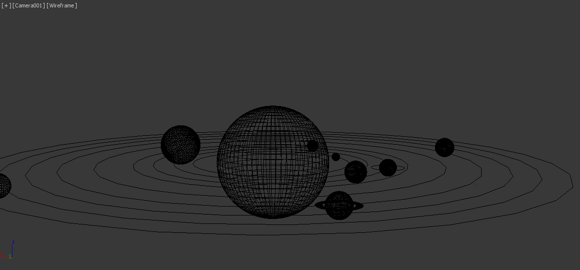 3d solar planets model