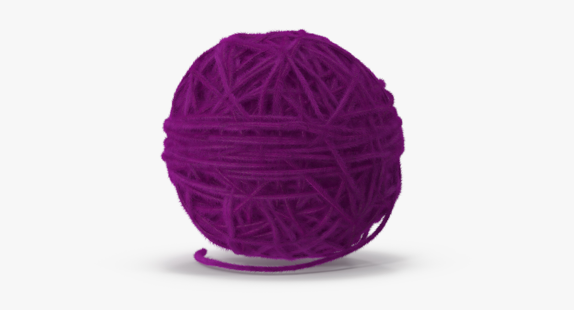 purple ball yarn 3d model