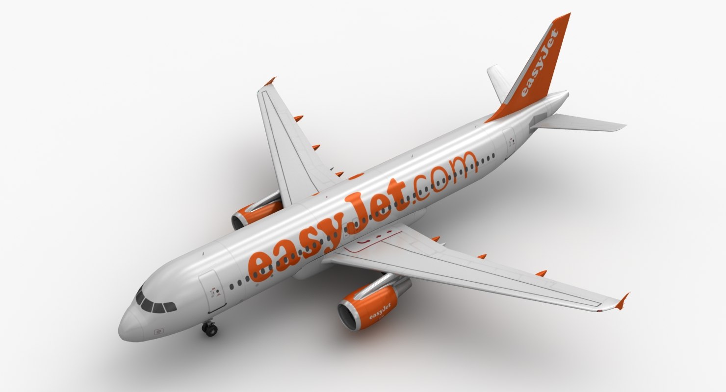 3d model airbus a320 easyjet