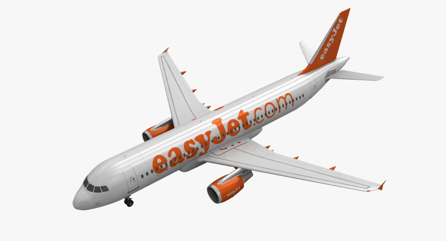 3d model airbus a320 easyjet
