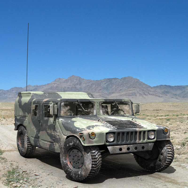 military humvee 3d model
