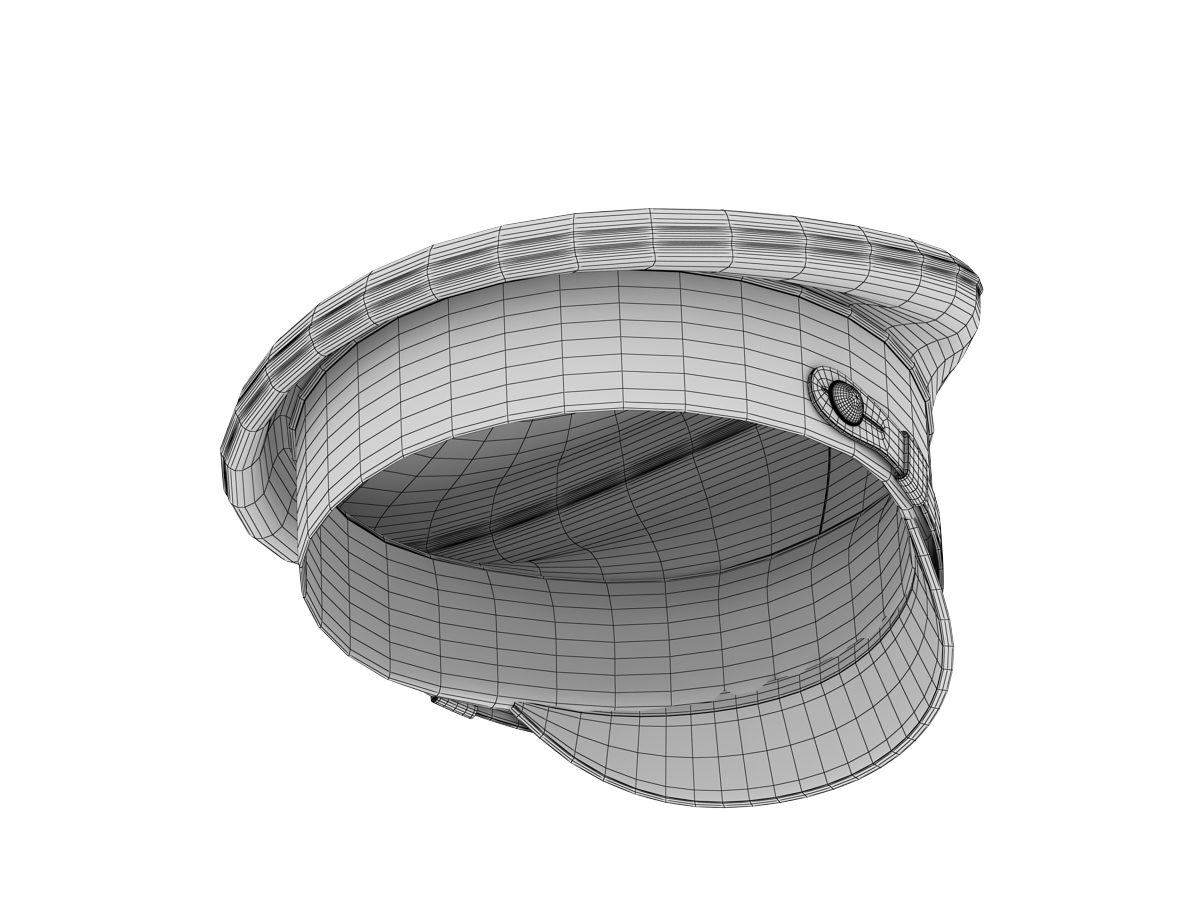 3d model cap military