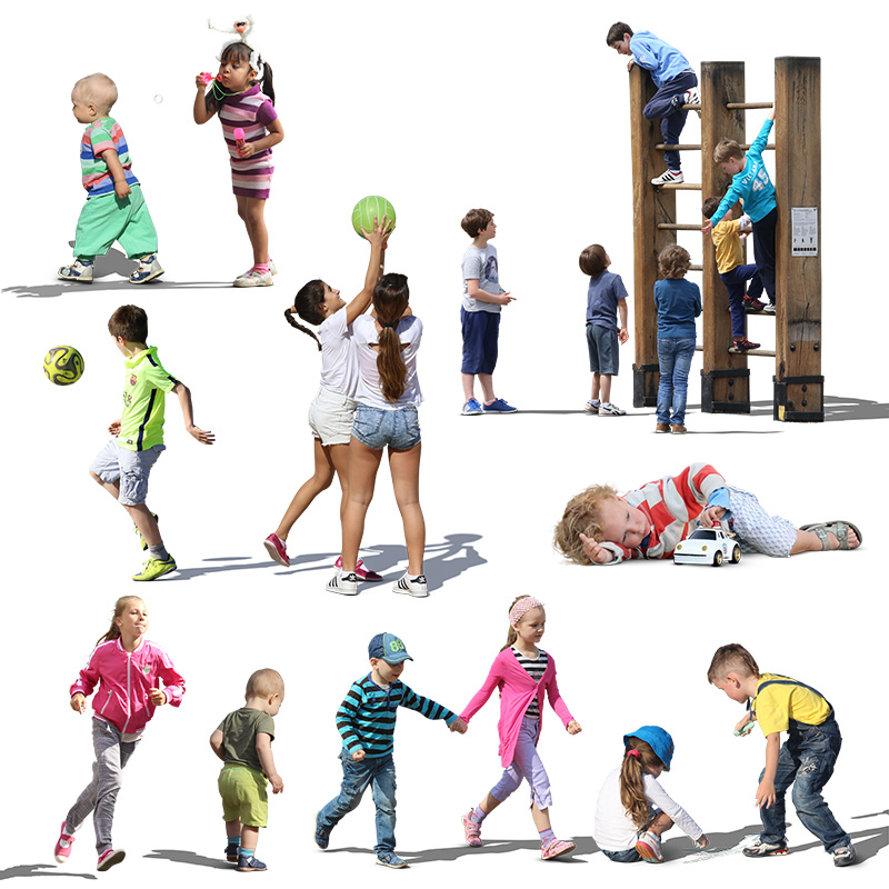 Texture Photoshop people cutout child