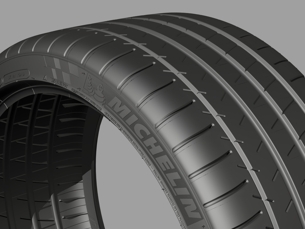 michelin tire sidewalls 3d model