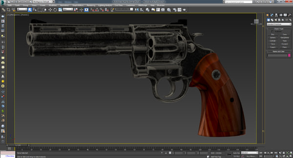 revolver colt python 3d model
