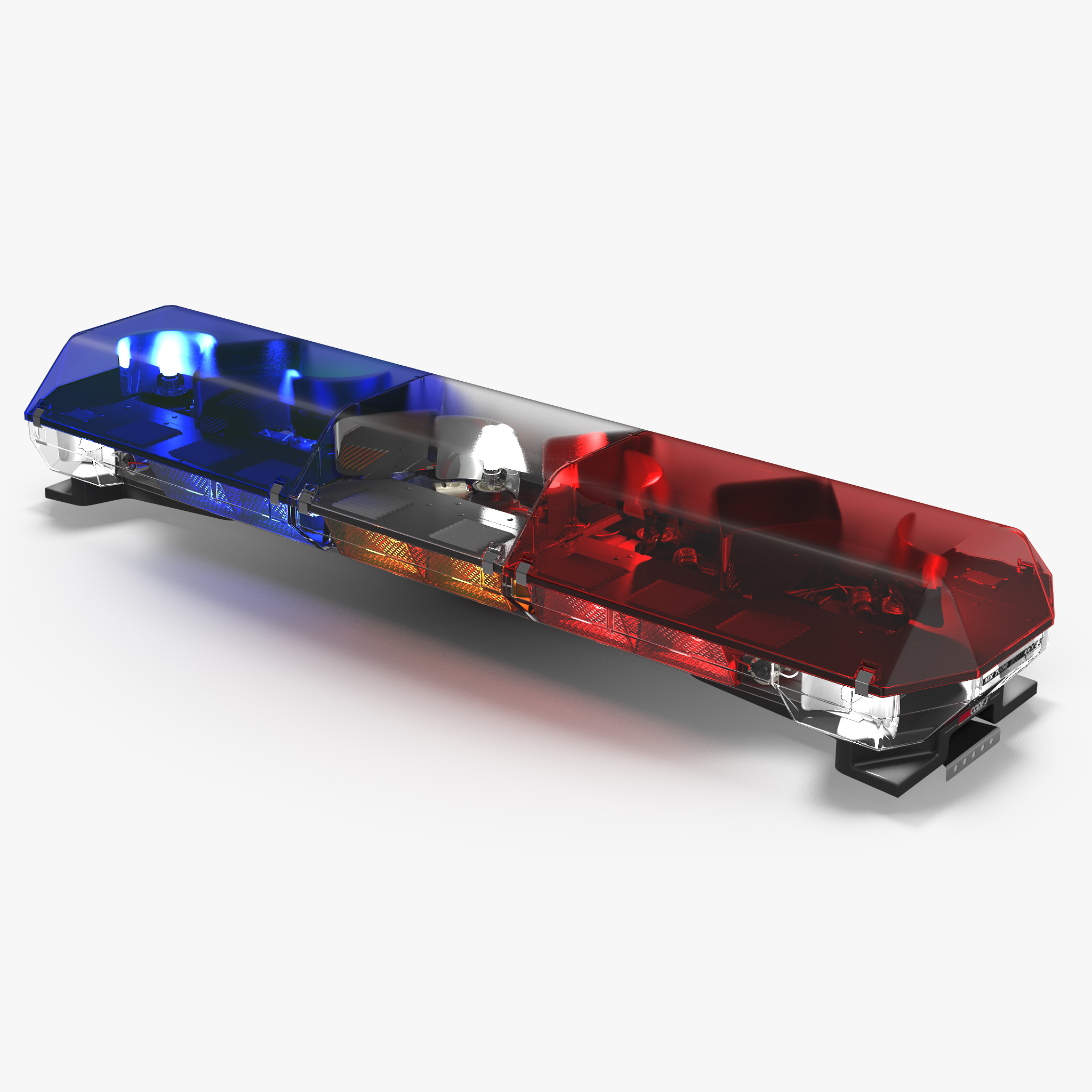 3d police lightbar code 3 model