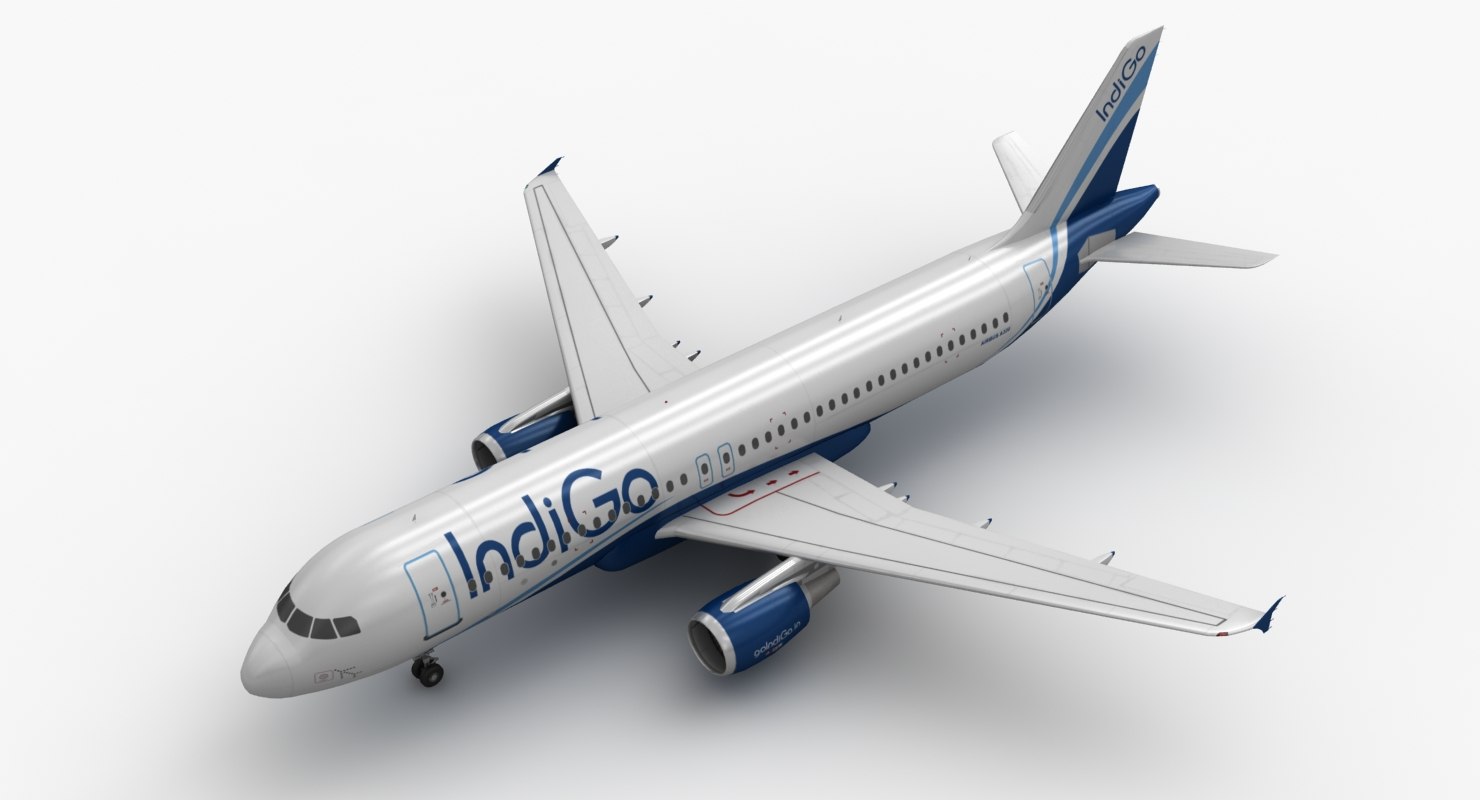 3d model airbus a320 indigo