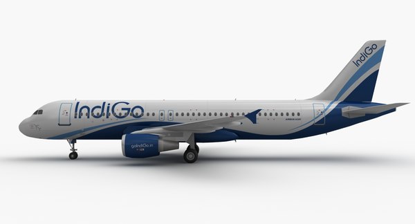 3d model airbus a320 indigo