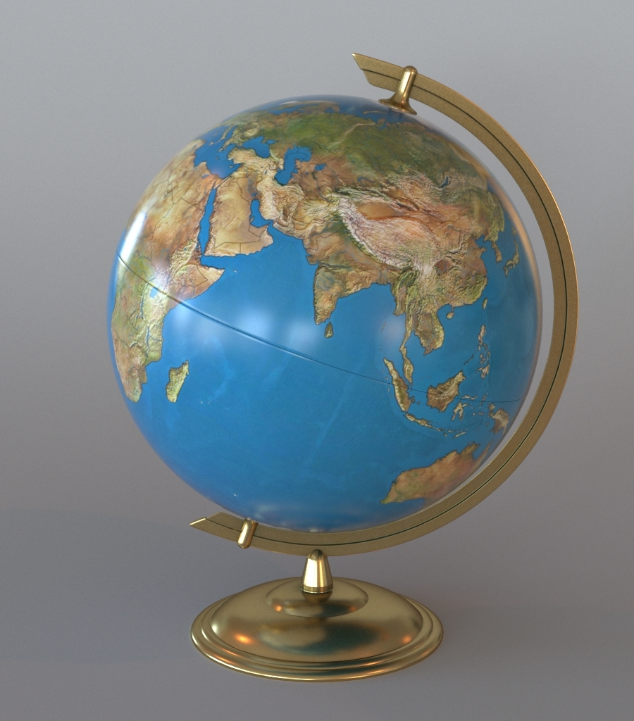 world globe 3d model