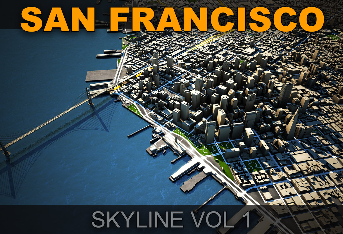3d san francisco skyline