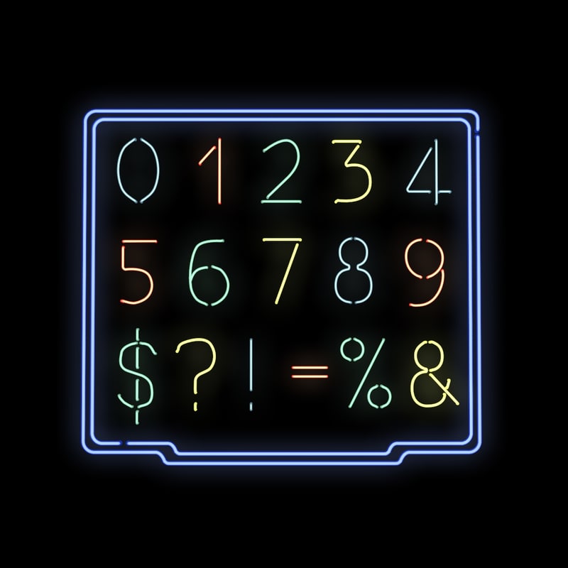 3d model neon number