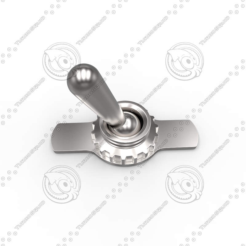 3d toggle switch button model