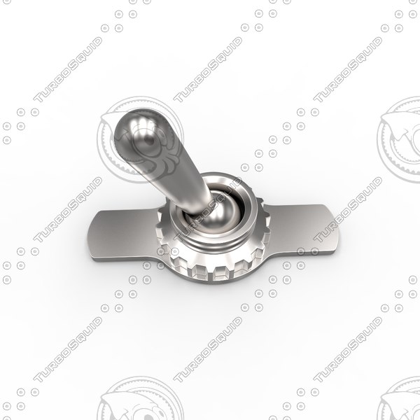 3d toggle switch button model