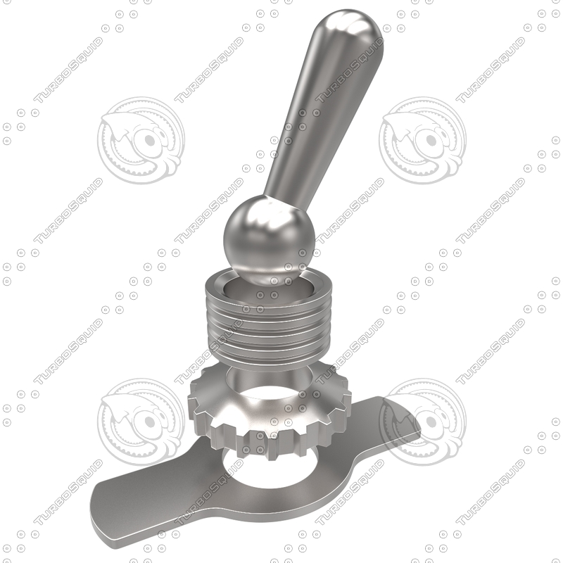 3d toggle switch button model