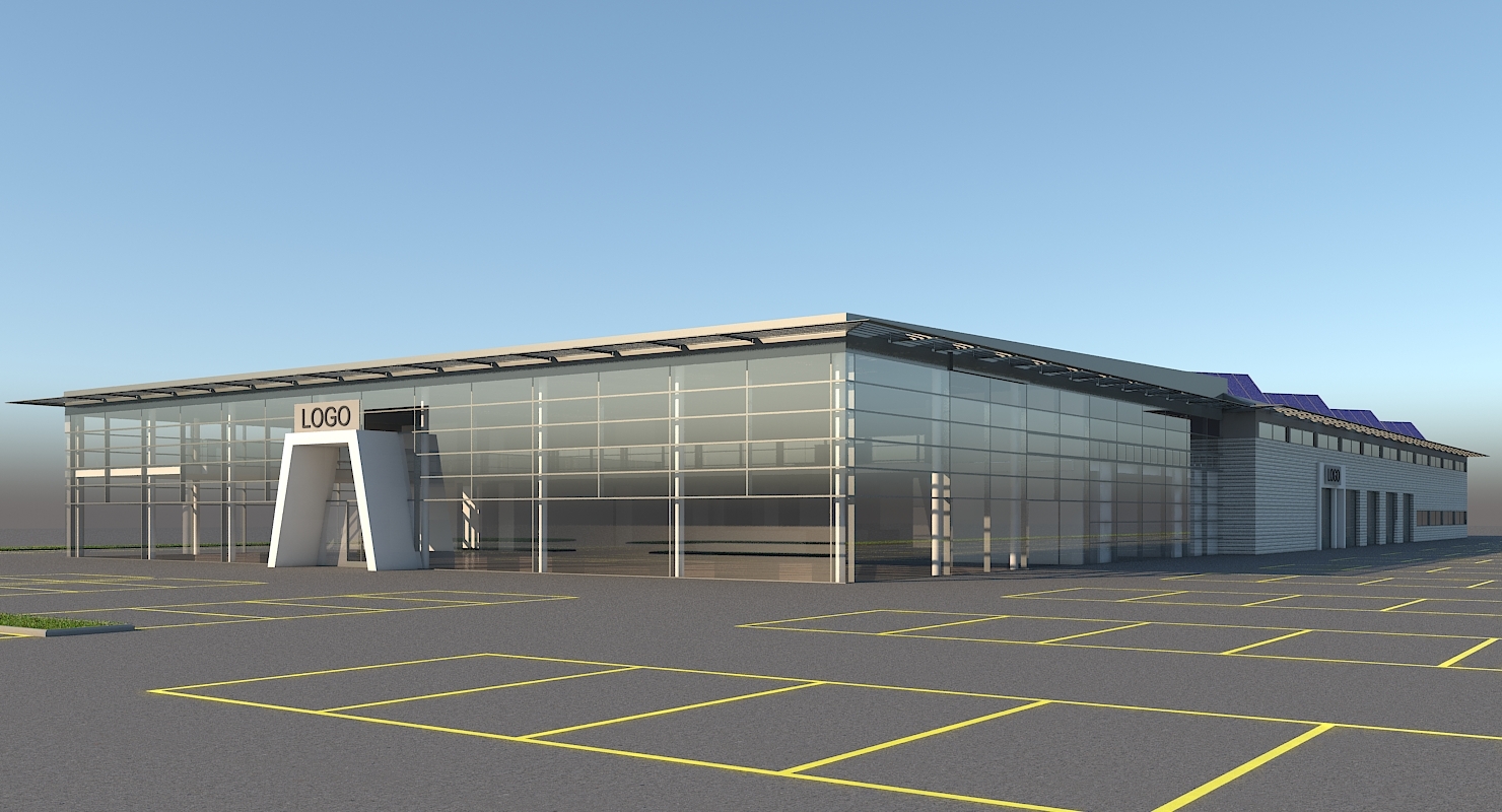 3d model car dealership