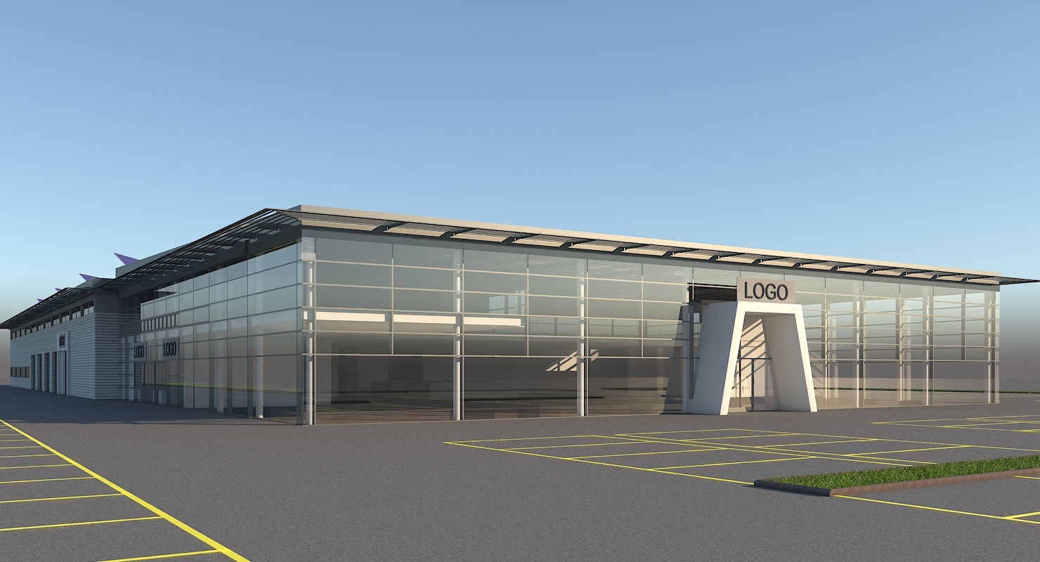 3d model car dealership