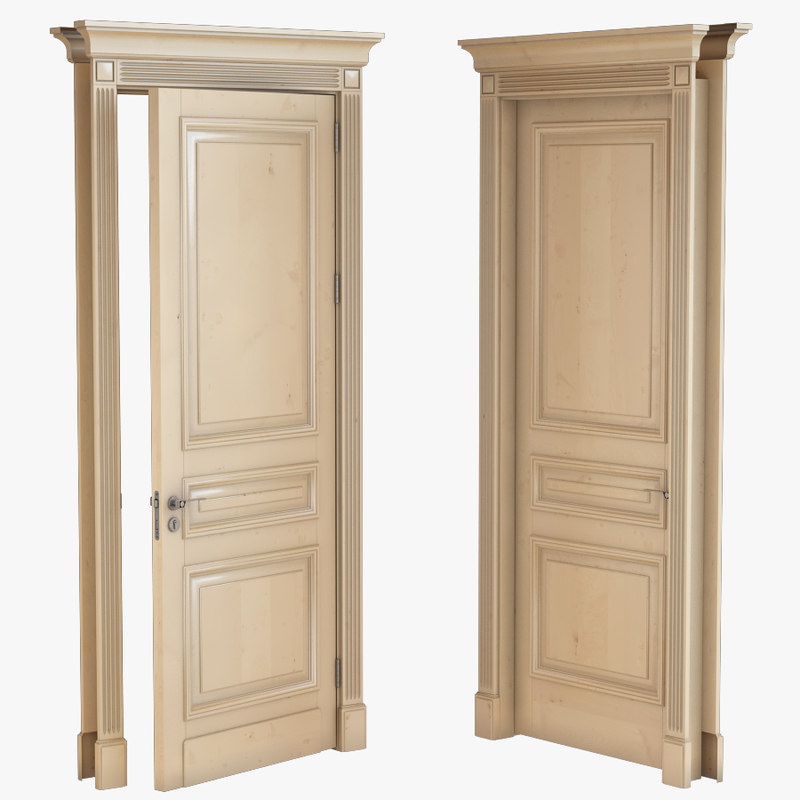 modelo 3d Puerta alta de madera clásica única. - TurboSquid 1102924