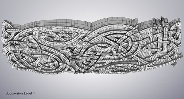 3d model of celtic birds
