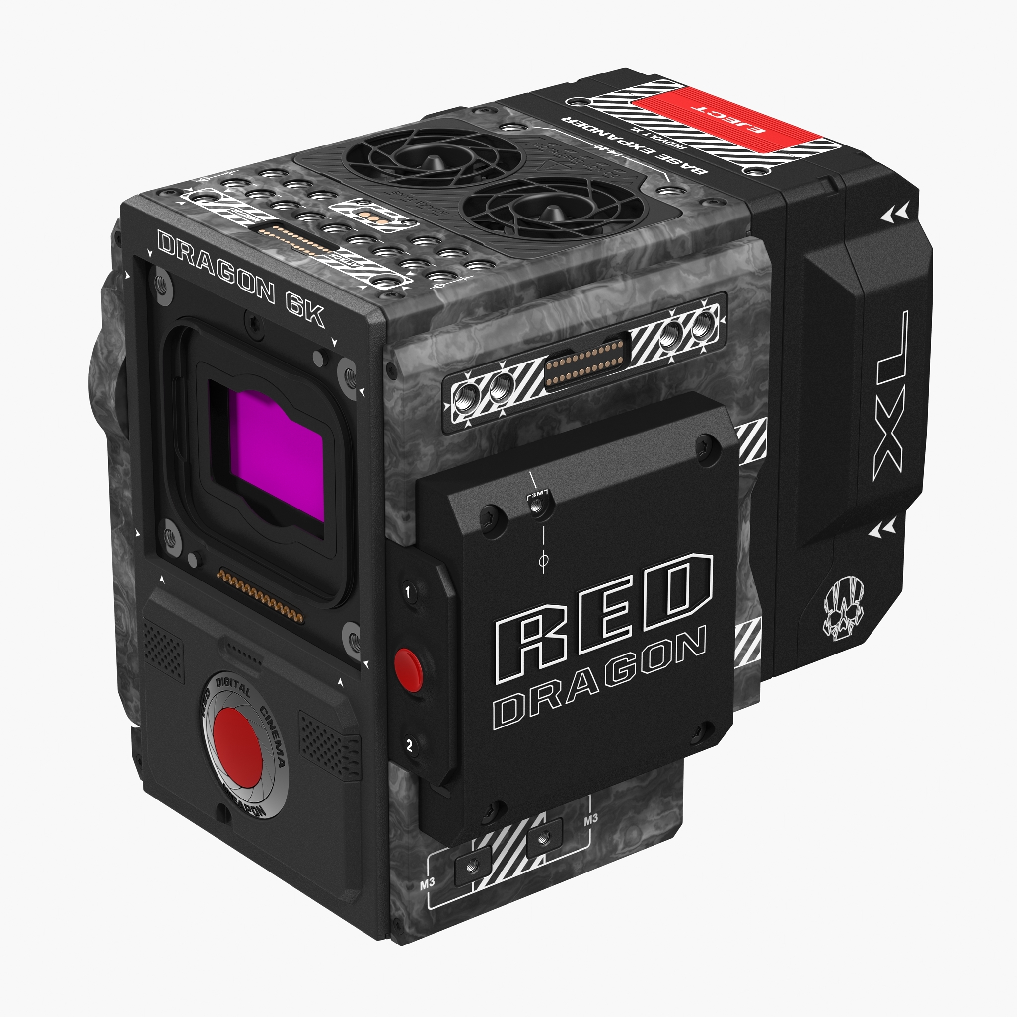 red weapon dragon 6k 3d model