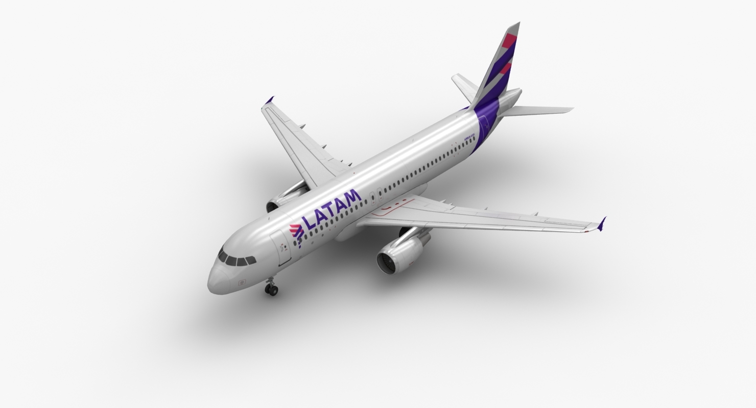 3d model of airbus a320 latam airlines