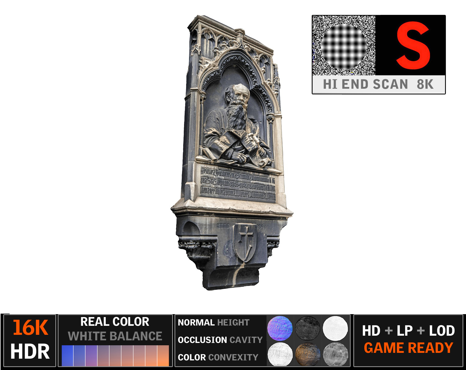 3d gothic architecture 8k model