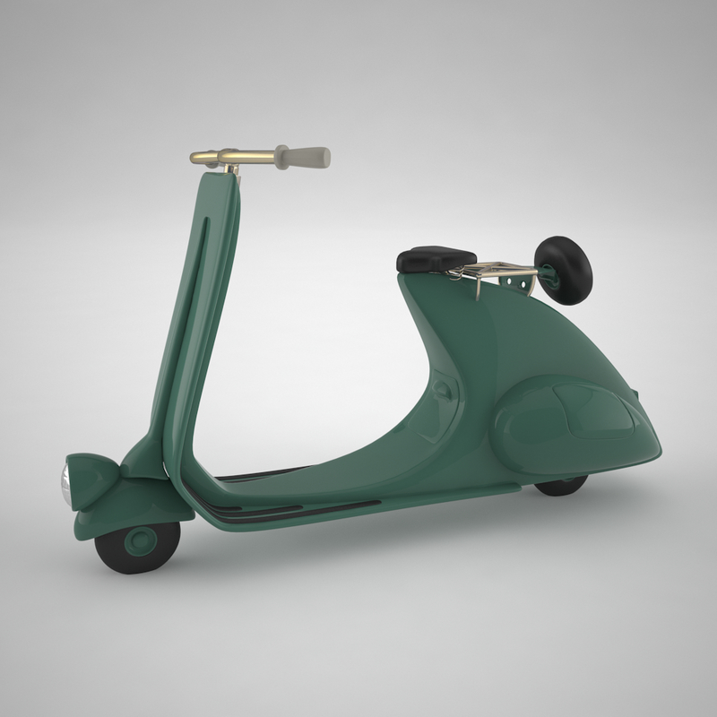 stylized cartoon scooter 3d max