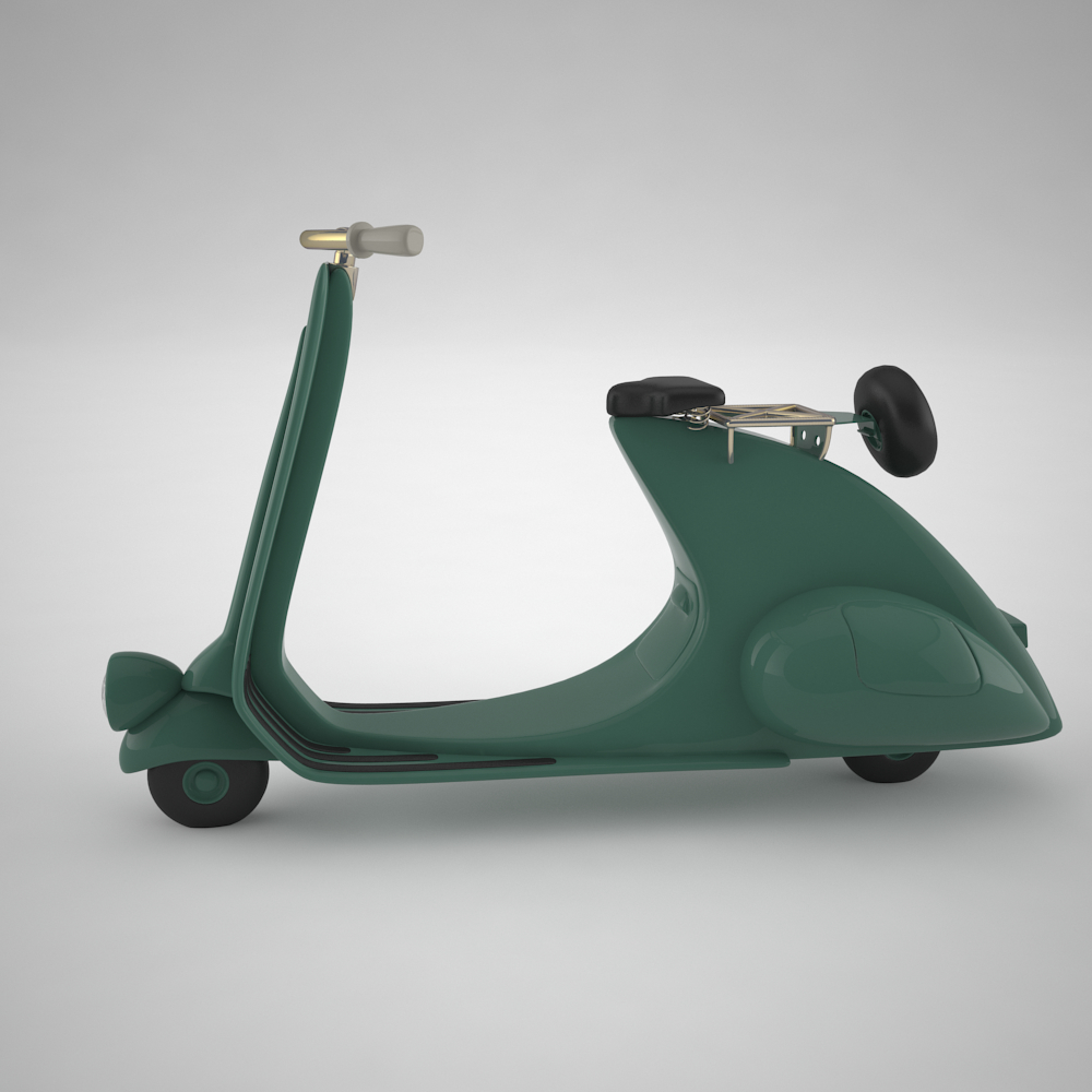 stylized cartoon scooter 3d max