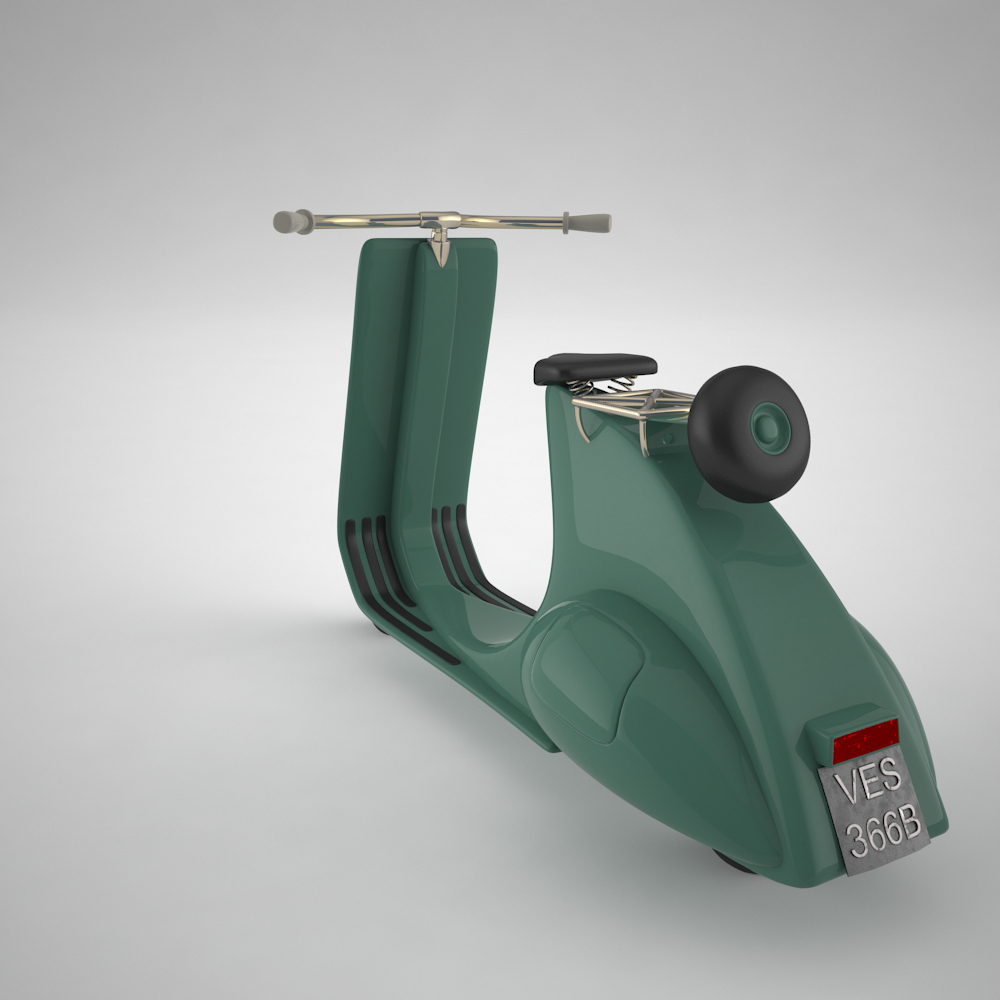 stylized cartoon scooter 3d max