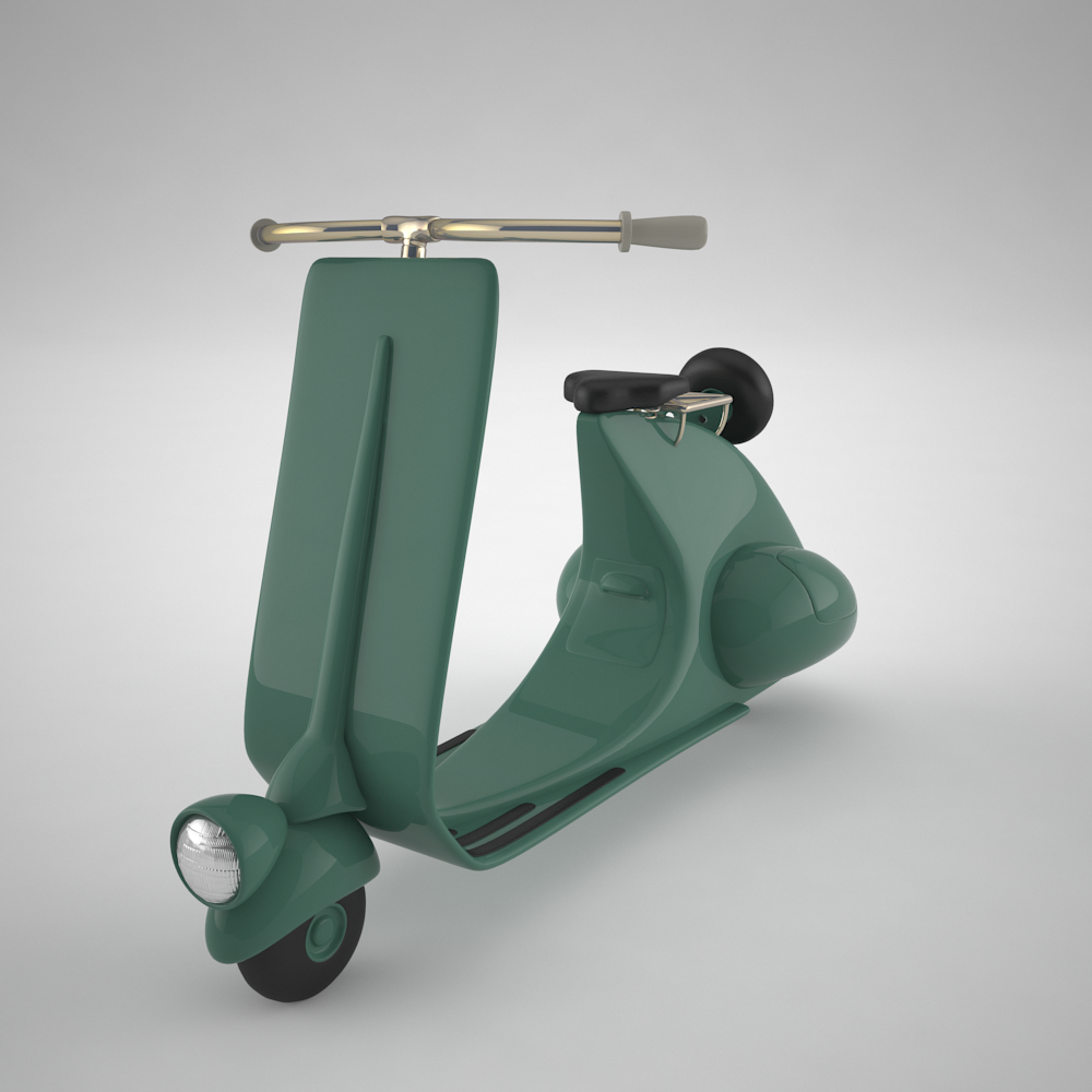stylized cartoon scooter 3d max