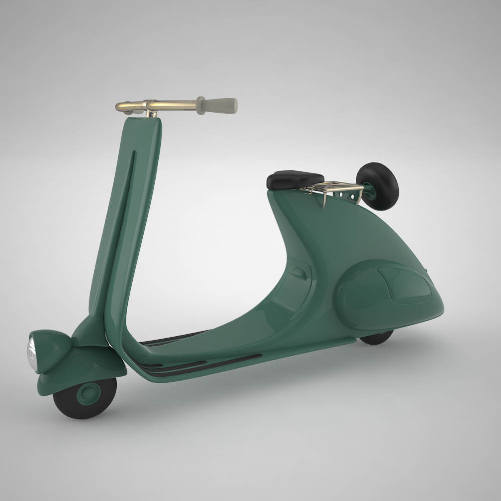 stylized cartoon scooter 3d max