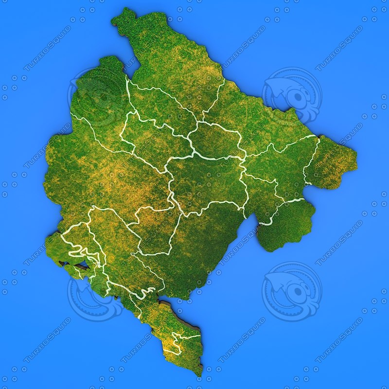 3d montenegro country model
