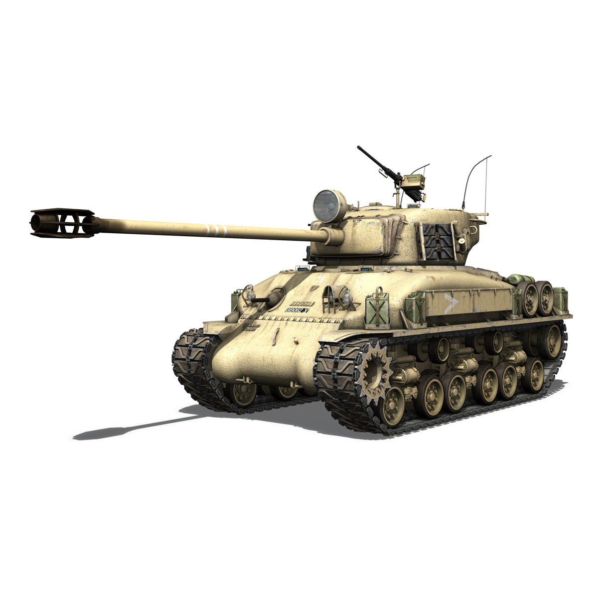 3d 3ds m-51 super sherman tanks