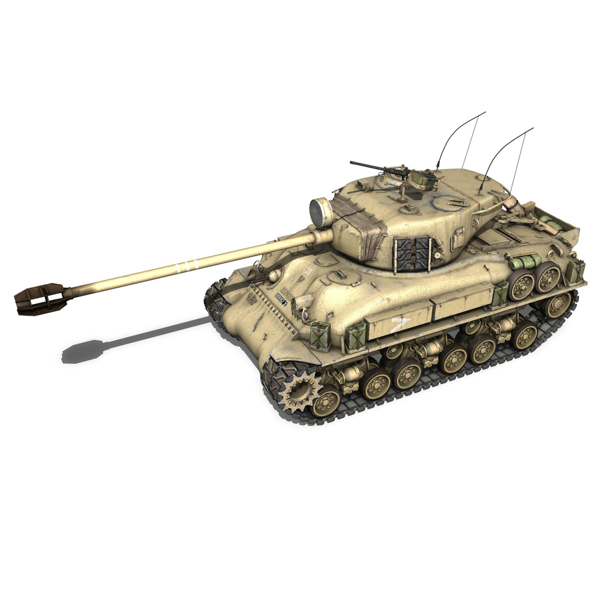 3d 3ds m-51 super sherman tanks