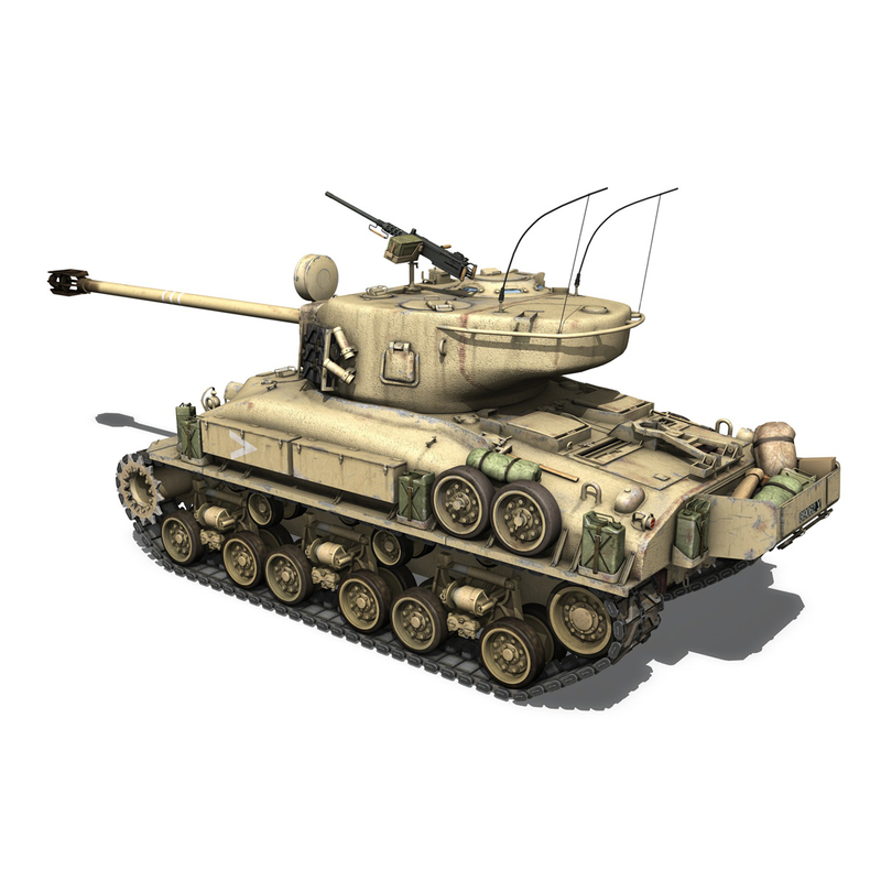 3d 3ds m-51 super sherman tanks