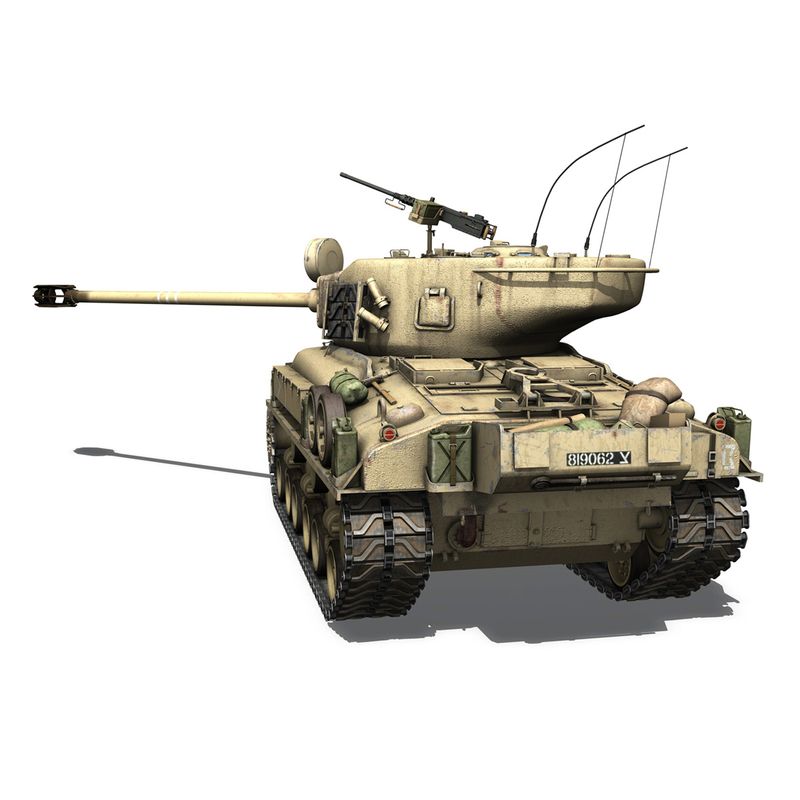 3d 3ds m-51 super sherman tanks