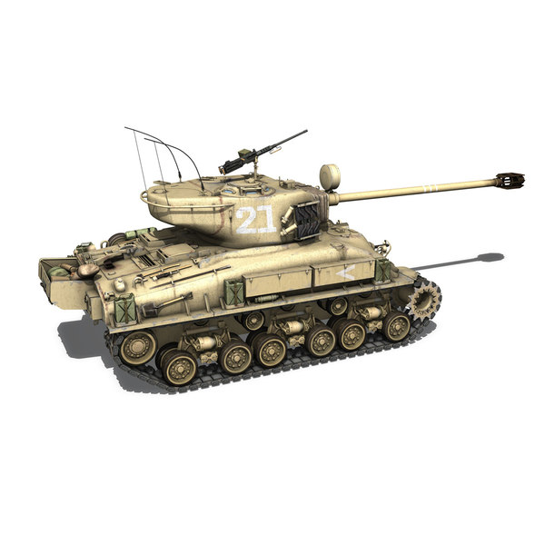 3d 3ds m-51 super sherman tanks