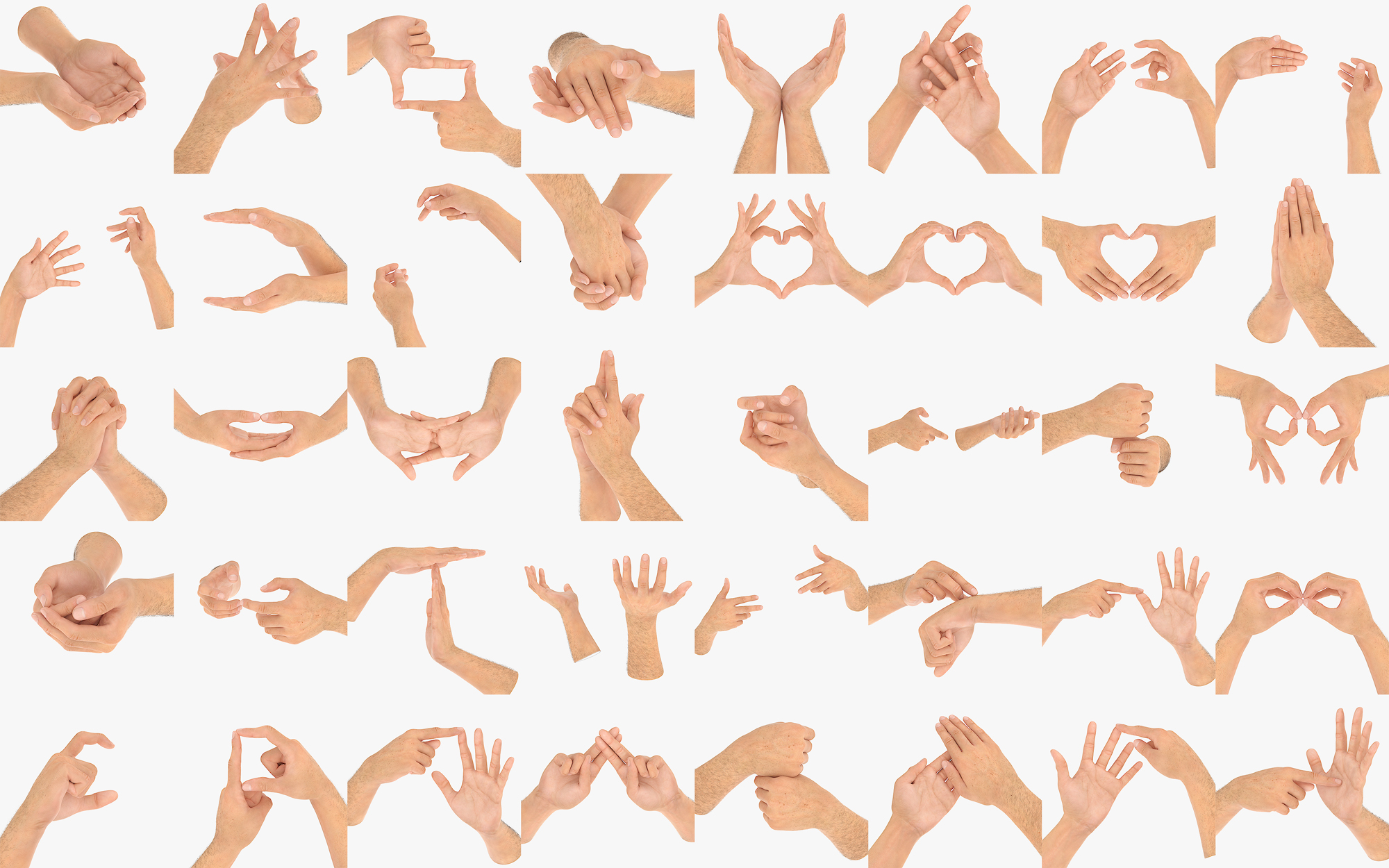 3d model hands rig animate customizable
