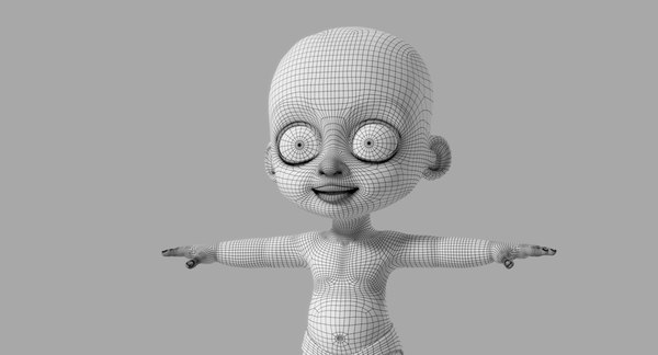 cartoon baby boy sheldon 3d ma