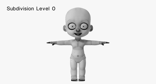 cartoon baby boy sheldon 3d ma