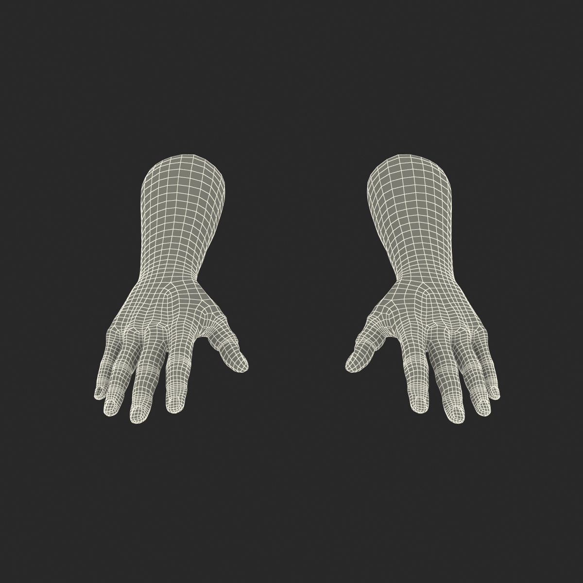 3d c4d man hands 2 rigged