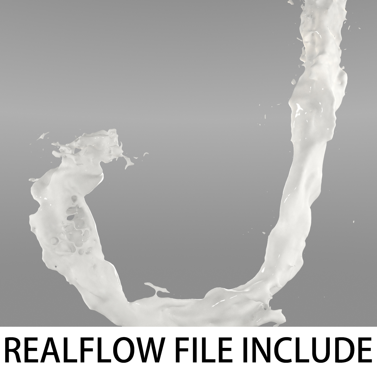 3d liquid flow pack realflow model