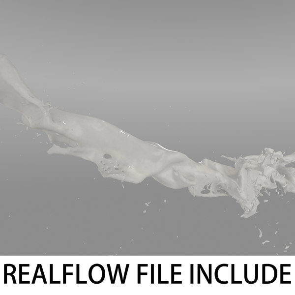 3d liquid flow pack realflow model