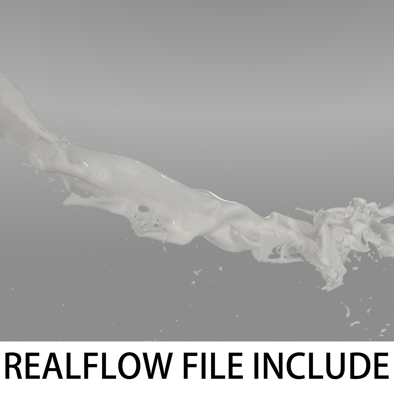 3d liquid flow pack realflow model