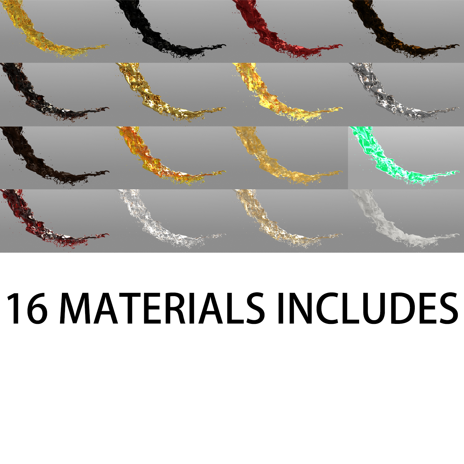 3d liquid flow pack model